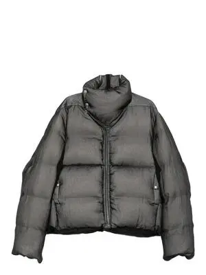 Rick Owens Down-padded Stand-up Collar Zip Jacket - Nero