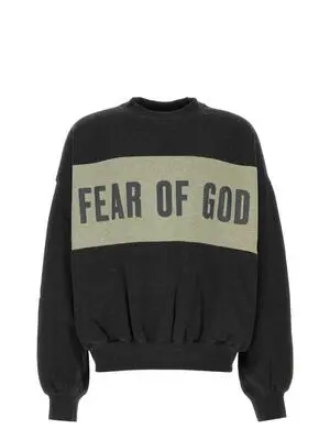 Fear Of God Oversized Logo Sweatshirt - Black