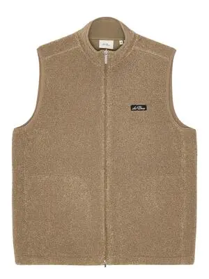 LES DEUX Zip-up Fleece Vest - Beige