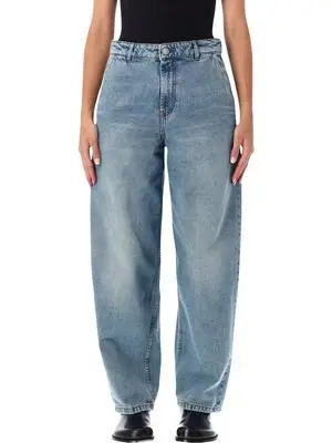 AMI Paris High-rise Straight-leg Jeans - Blue Used