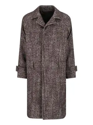 Tagliatore Wool Blend Overcoat - Brown