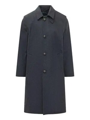 SCHNEIDERS Long Hubertus Overcoat - Blue