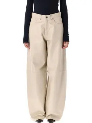 HAIKURE Leather Trousers - Ivory