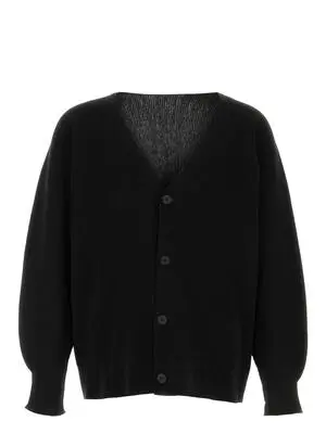 Issey Miyake Pleated Knit Cardigan - Black