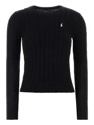 Polo Ralph Lauren Cable Knit Turtleneck Sweater - Black