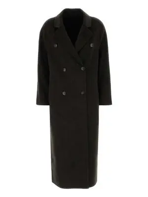 Loulou De Saison Wool Blend Double Breasted Jacket - Brown