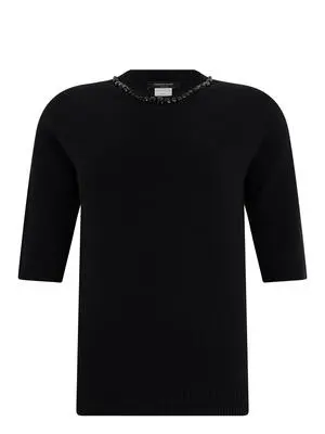 Fabiana Filippi Embellished T-shirt - Black