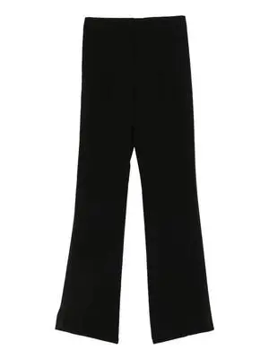 Max Mara Cady High-waist Trousers With Pressed Crease - Nero