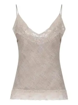 ERMANNO SCERVINO ERMANNO SCERVINO Lace Trim Silk Camisole