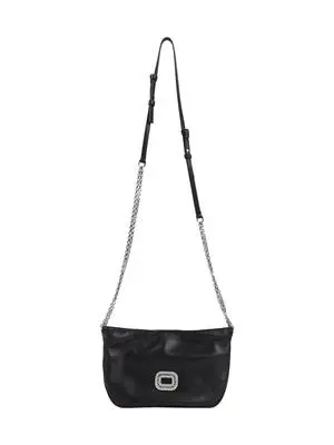 ROGER VIVIER ROGER VIVIER Pilgrim Mini EW Pocket Micro Nappa Leather Crystal Handbag