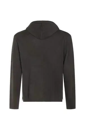 LISA YANG Cashmere Drawstring Hoodie - Brown