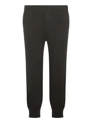 LISA YANG Ribbed-cuff Trousers - Black