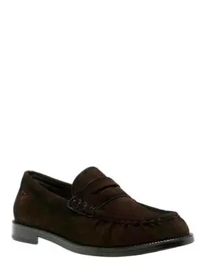 TAMARIS Suede Penny Slot Loafers - Brown