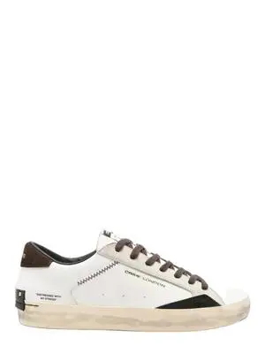 CRIME LONDON Crime London Distressed-Effect Leather Sneakers