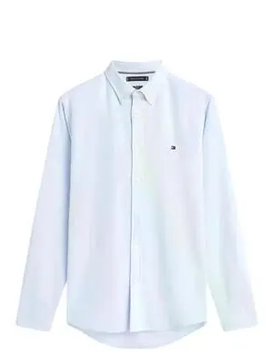 Tommy Hilfiger Logo-embroidered Button-down Shirt Blue