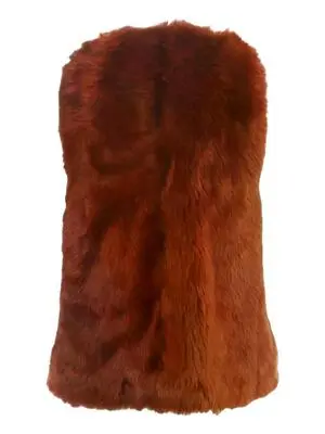 FENDI Fendi Reversible Shearling Zip-Up Vest