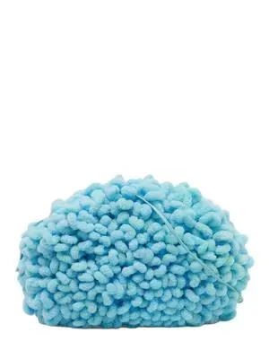 Bottega Veneta The Pouch Chenille Clutch Bag - Blue