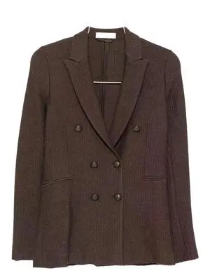 CIRCOLO 1901 Double-breasted Wool Blazer - Brown