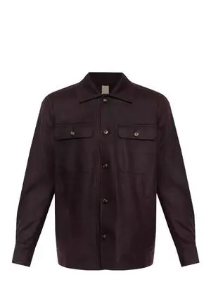 Eleventy Pocket-detail Shirt - Brown