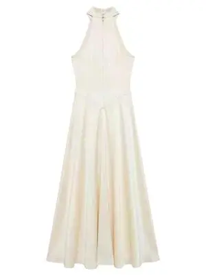 REFORMATION Katelyn Silk Maxi Dress - Neutrals