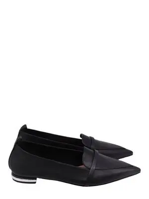 MALONE SOULIERS Dora Pointed-toe Loafers - Black