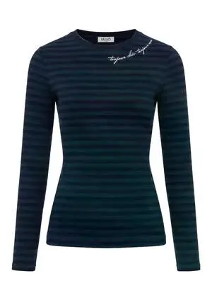 Liu Jo Striped Long-sleeve T-shirt - Blue