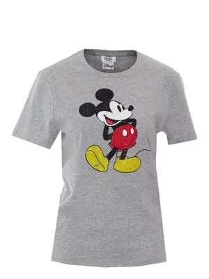 Liu Jo Miss Mouse" Printed Cotton Jersey T-shirt - Grey