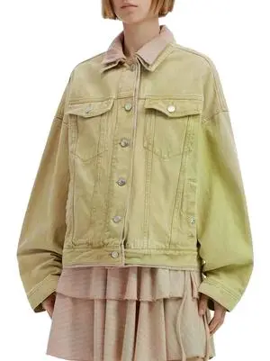 MINI CREAM Logo Patch Denim Jacket