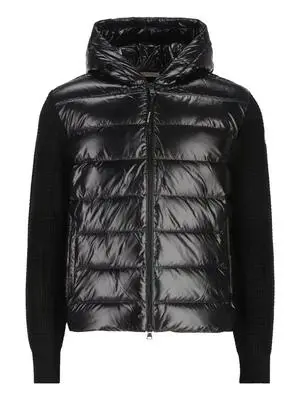 Moncler Padded Panel Knit Jacket - Black