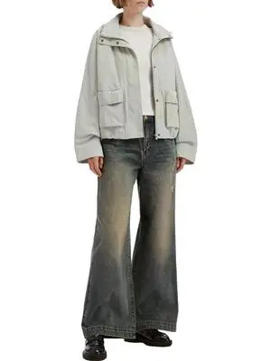 B+AB B+AB Hooded Oversized Jacket Grey