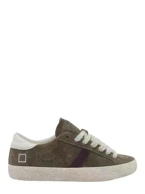 D.a.t.e. D.A.T.E. Hill Low Suede Contrast-Stripe Sneakers Brown