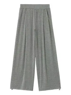 B+AB Pleated Wide-leg Track Pants - Grey