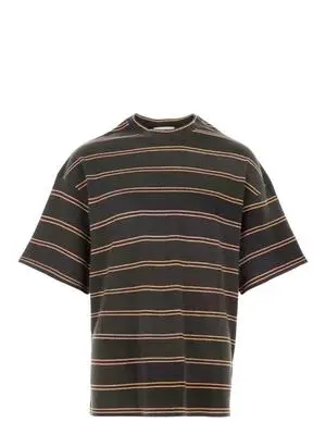 JIL SANDER Striped-pattern T-shirt - Black