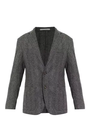 Eleventy Herringbone-pattern Blazer - Grey