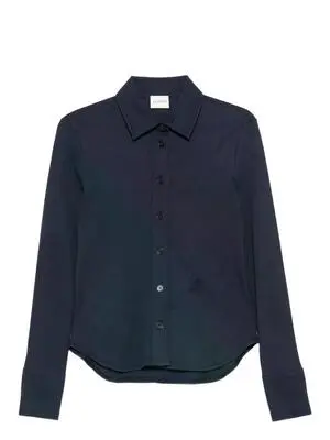 CLOSED Closed Logo-Embroidered Curved-Hem Shirt