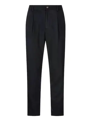 MONTECORE Tapered Trousers With Elasticated Waistband - Blue