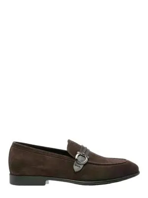 SALVATORE FERRAGAMO Ferragamo Gancini Suede Loafers