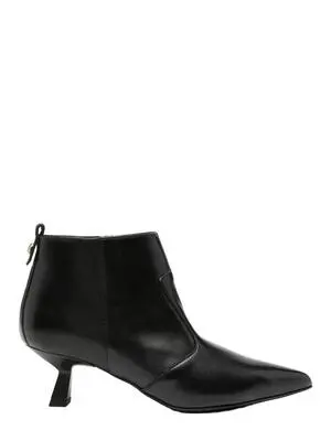 NEROGIARDINI Pointed-toe Leather Ankle Boots - Black