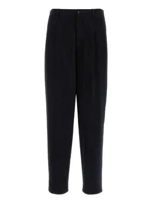 Giorgio Armani Pleated Jersey Trousers - Blue