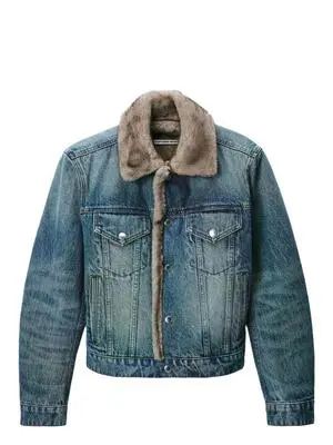 ALEXANDER WANG Alexander Wang Denim Jacket With Faux Mink Lining