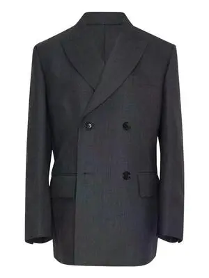 Junya Watanabe Double-breasted Blazer With Peak Lapels - Grey