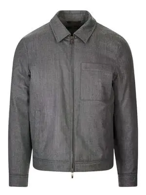 Peserico Zip-up Patch-pocket Bomber Jacket - Grey