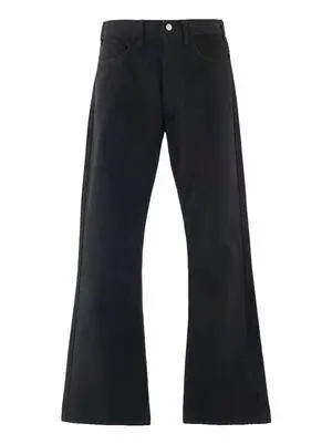 SAINT MXXXXXX Denim Logo Patch Flared Jeans - Black