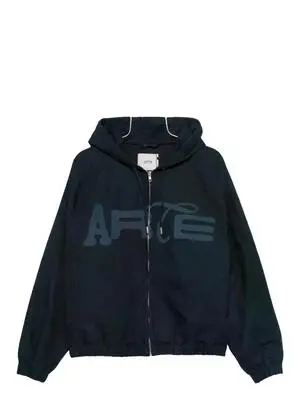 ARTE ANTWERP Logo Print Hooded Jacket - Blue