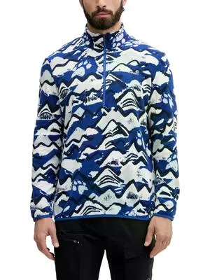 JACK WOLFSKIN Jack Wolfskin Mountain Print Quarter-Zip Pullover Blue