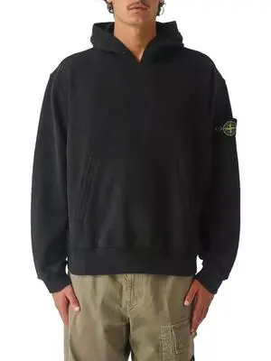 Stone Island 6100023 Brushed Organic Cotton Fleece - Black