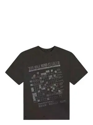 BOREDOM KILLS Graphic-print Distressed T-shirt - Grey