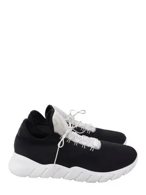 Fendi Low-Top Knit Sneakers Black