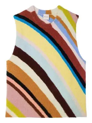 Paul Smith Swirl Knitted Tank Top - Neutrals