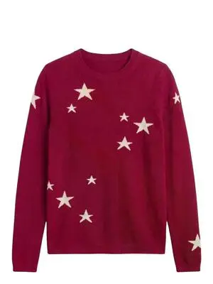 Chinti & Parker Star Intarsia Sweater - Pink